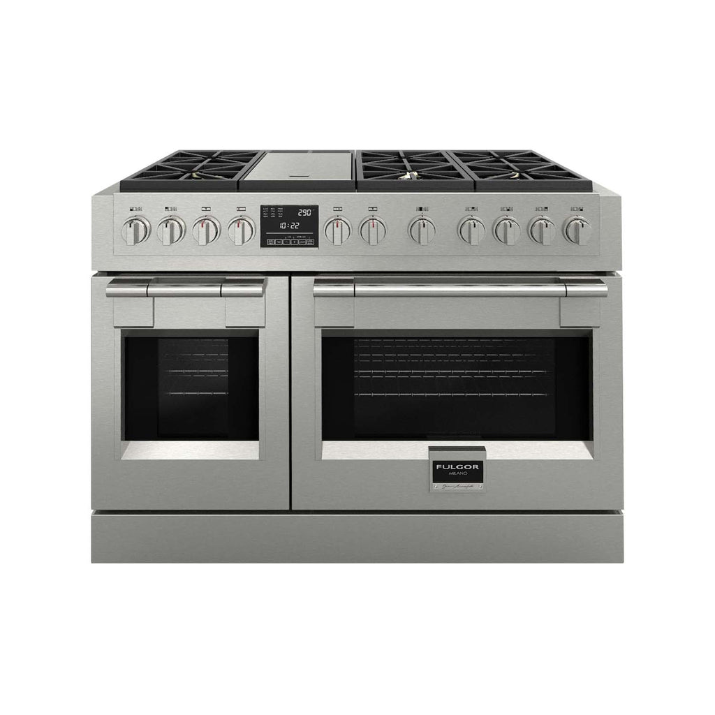 F6PDF486GS1 48” STAINLESS STEEL DUAL FUEL PRO RANGE GAMA SOFIA PRO EST ...